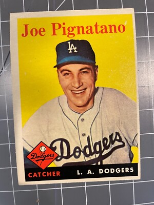 1958 TOPPS #373 JOE PIGNATANO LOS ANGELES DODGERS BASEBALL CARD NM | eBay