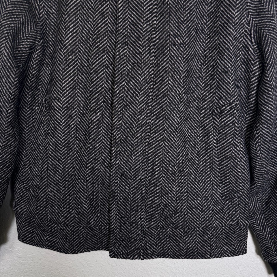 Bonobos Jacket Mens Medium Bomber Coat Herringbone Manteco Italian Wool ...