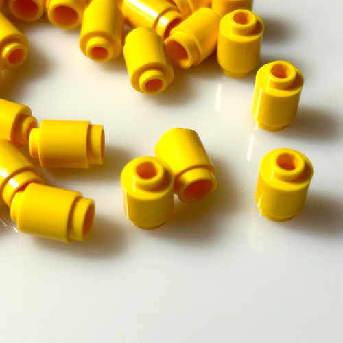 50 per lot NEW LEGO Bright Yellow 1x1 Round Brick (3062/306224) tube ...
