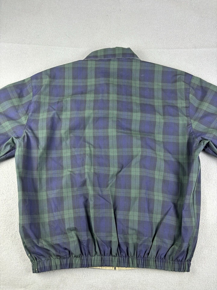 Vintage Chaps Ralph Lauren Jacket Men’s Medium Plaid Reversible Golf Bi ...