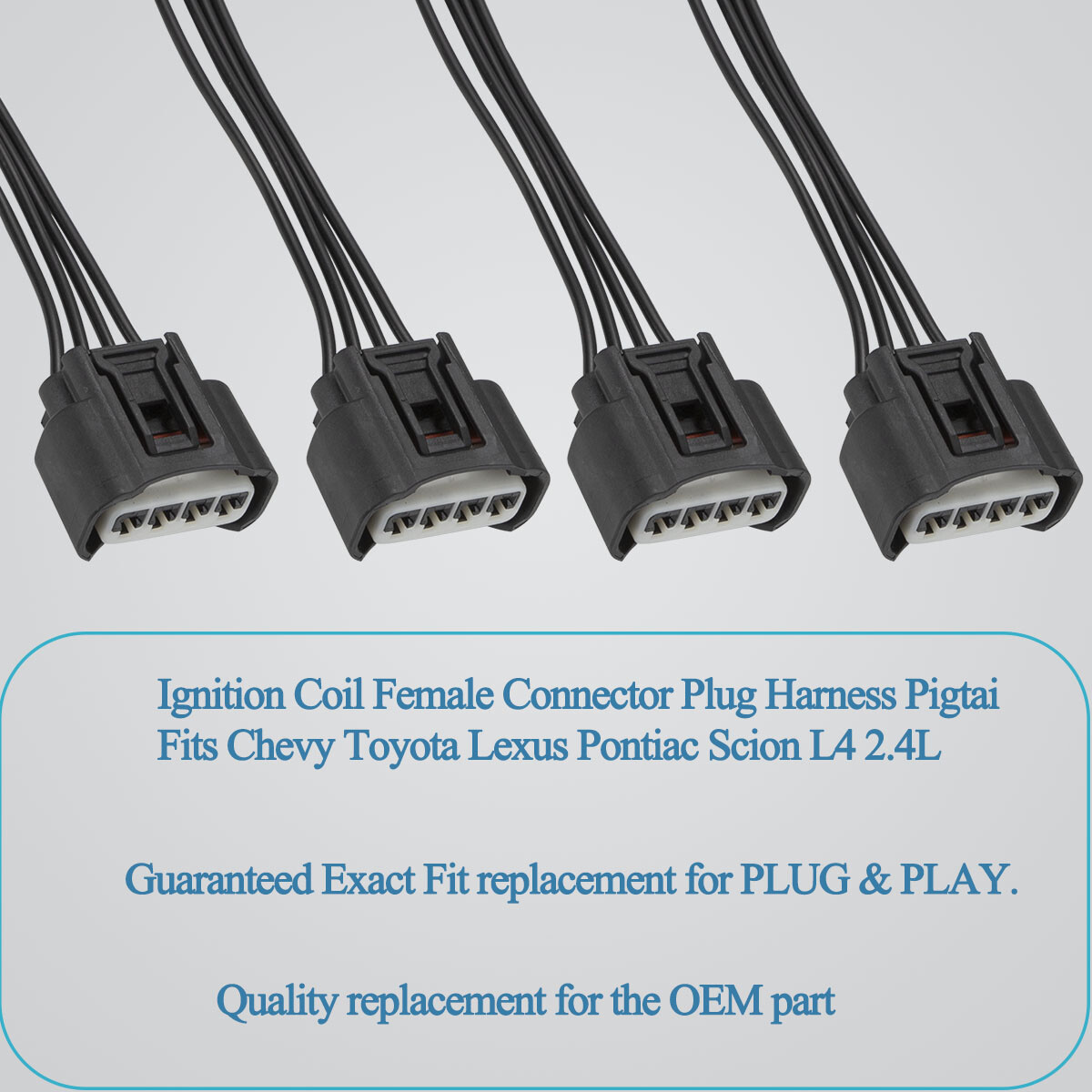 4Pcs Ignition Coil Connector Plug Harness 90980-11885 For Toyota Lexus ...