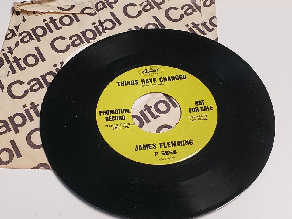 Vtg 1967 45 RPM James Flemming – Alone, Alone / Things Have Changed ...