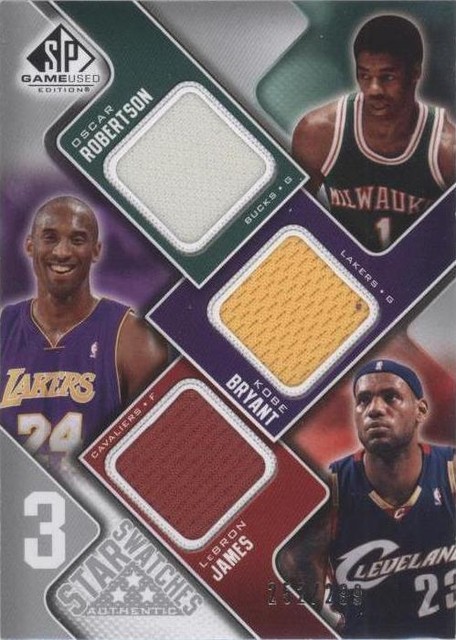 2009-10 SP Game Used - 3 Star Swatches #3S-BMJ Kobe Bryant, Oscar ...