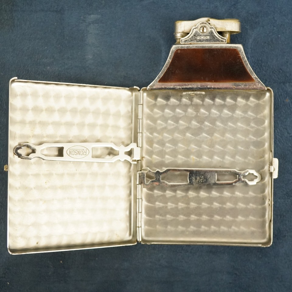 Vintage Ronson Mastercase Art Deco Lighter/Cigarette Case Combo - Free ...