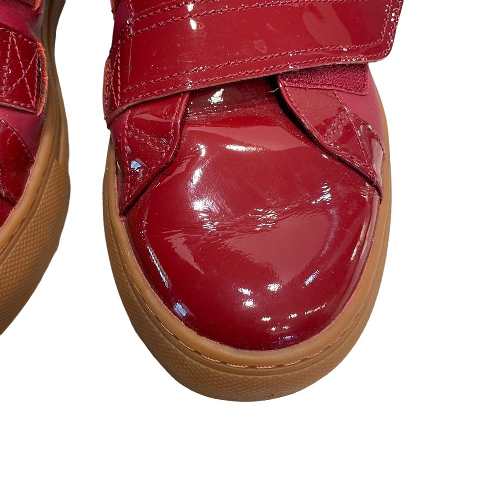 Bally Herick Red Patent Leather Hi Top Sneakers Size US 9.5D Uk8.5 Eu ...