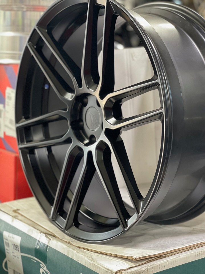 22 COVENTRY WHEELS FITS JAGUAR F PACE BLACK ALLOY RIM LIKE OE OEM ...