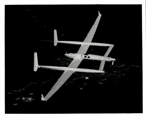 LG933 80s Original Photo BURT RUTAN DESIGNED MODEL 76 VOYAGER AIRCRAFT ...