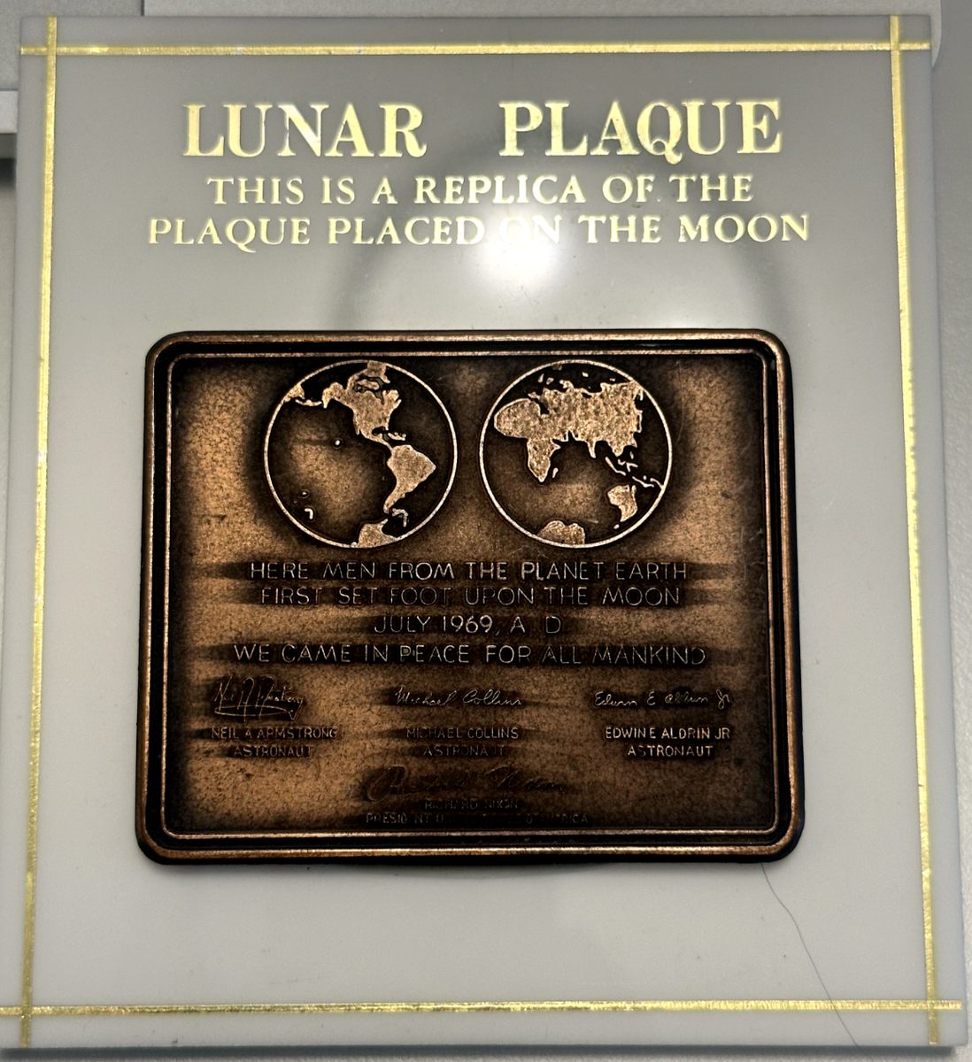 Apollo 11 Plaque Left On Moon And Rocks