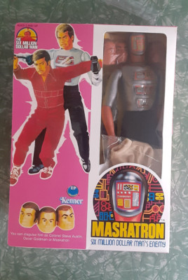 Maskatron six million dollar man figure 1976 mint complete kenner w ...