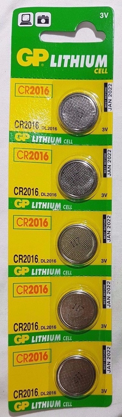 GP LITHIUM CELL 3V CR2016 BATTERIES - 5 PACK - BRAND NEW - EXP 2022 ...