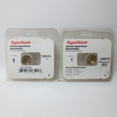 Hypertherm 220016 Retaining Cap Torch Series Max20/PMX350/PMX380 Lot of 2 New | eBay