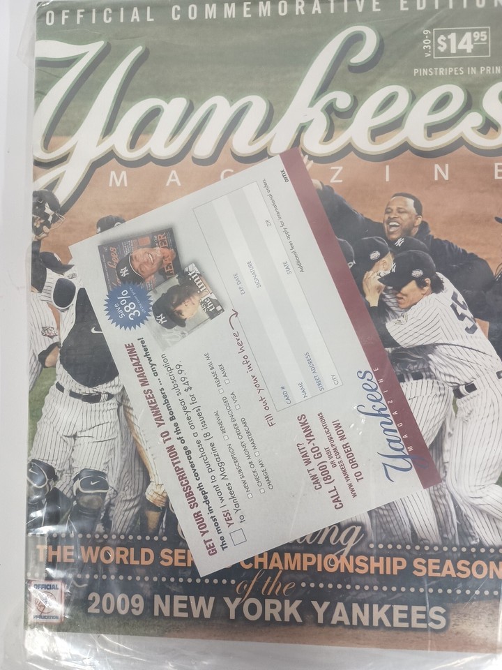 YANKEES MAGAZINE 2009 NEW YORK YANKEES WORLD CHAMPIONS COMMEMORATIVE ...