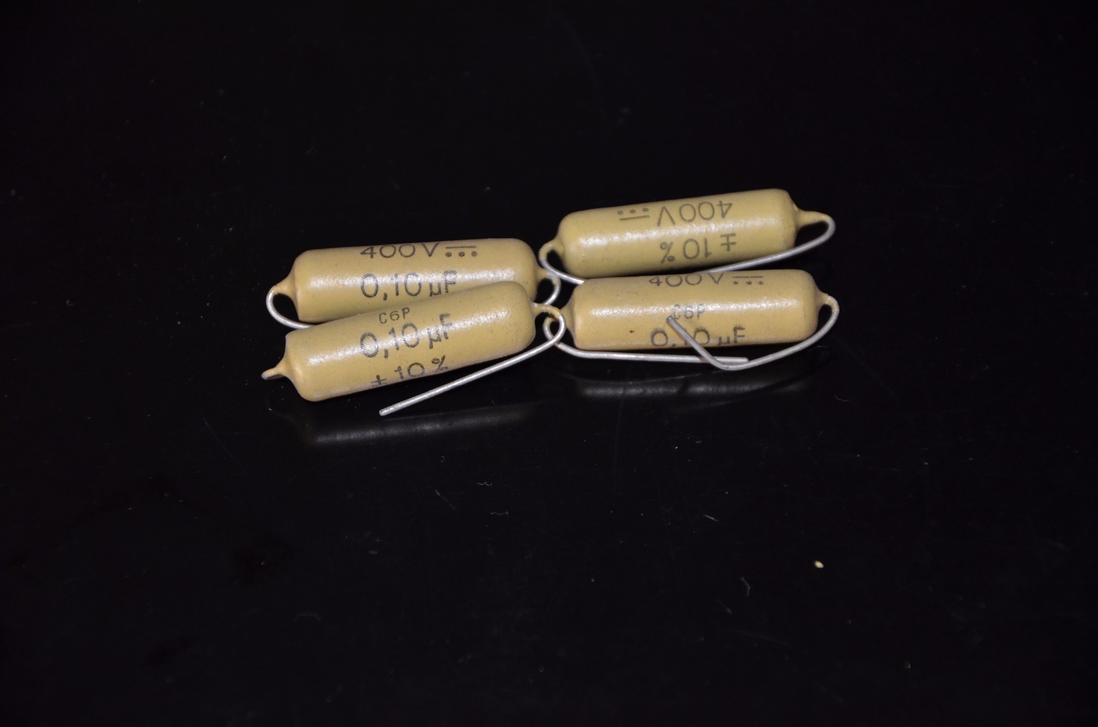 Two vintage Mullard Mustard Capacitors 0.1mfd / 400V (100nF) Marshall ...