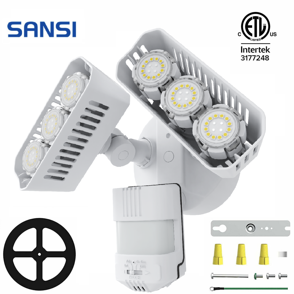 SANSI Security Light LED Motion Sensor 5000LM Outdoor Lighting Bright ...