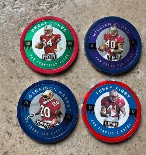 1997 Playoff Chip Shots Lot of 4 NFL San Francisco 49ers Red Blue | eBay