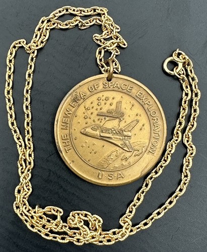 NASA Medallion Necklace Kennedy Space Center Florida Young Crippen ...