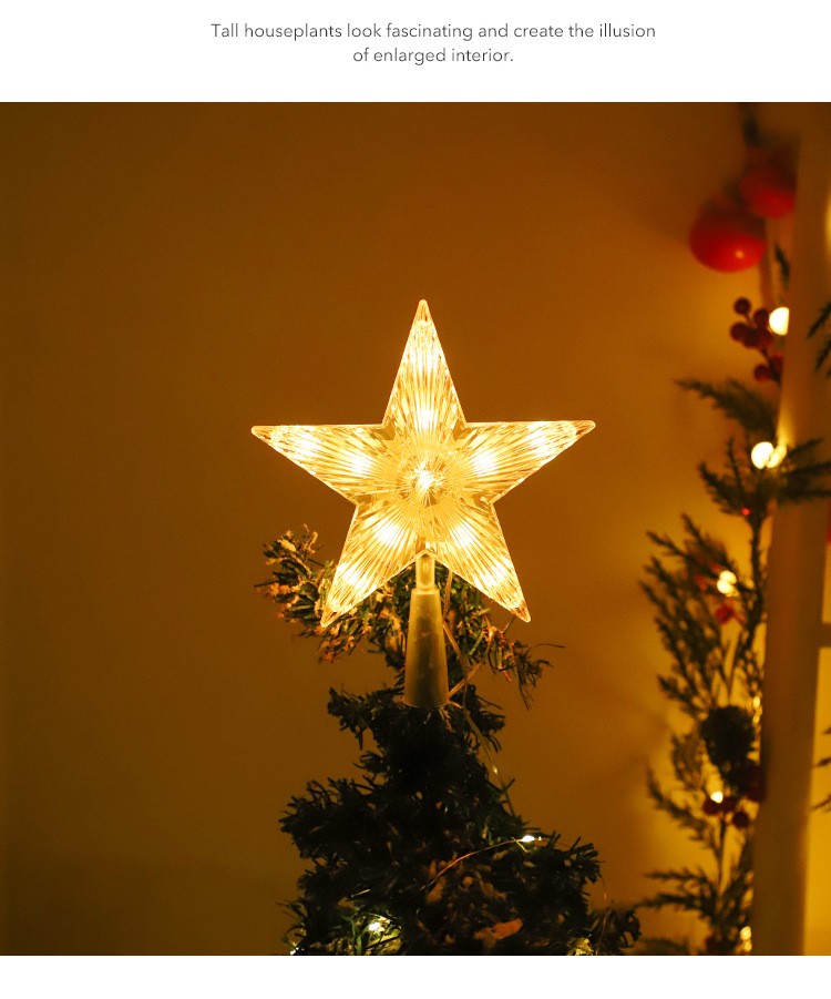LED Christmas Tree Top Star Christmas Tree Top RBG Light Bluetooth ...