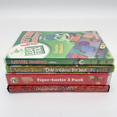 Kids DVD Lot LeapFrog Letter Factory VeggieTales Daniel Tiger Treasure ...