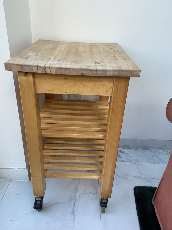Ikea butcher's block kitchen trolley | eBay UK