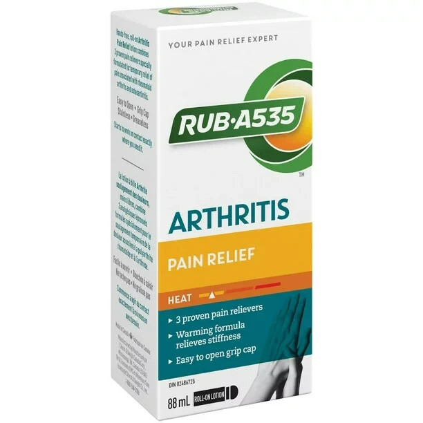 1 x RUB A535 Arthritis Pain Relief Roll-on Lotion, 88mL Roll-On Lotion ...