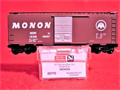 MTL 20770-2 MONON 40' Box Car 'SILVER Door' #1238 'NEW' N-SCALE | eBay