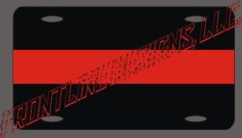 Red Line License plate with reflective lettering and "Monkey Fist" key ...