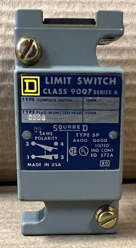 SQUARE D 9007 C054 LIMIT SWITCH SERIES A | eBay