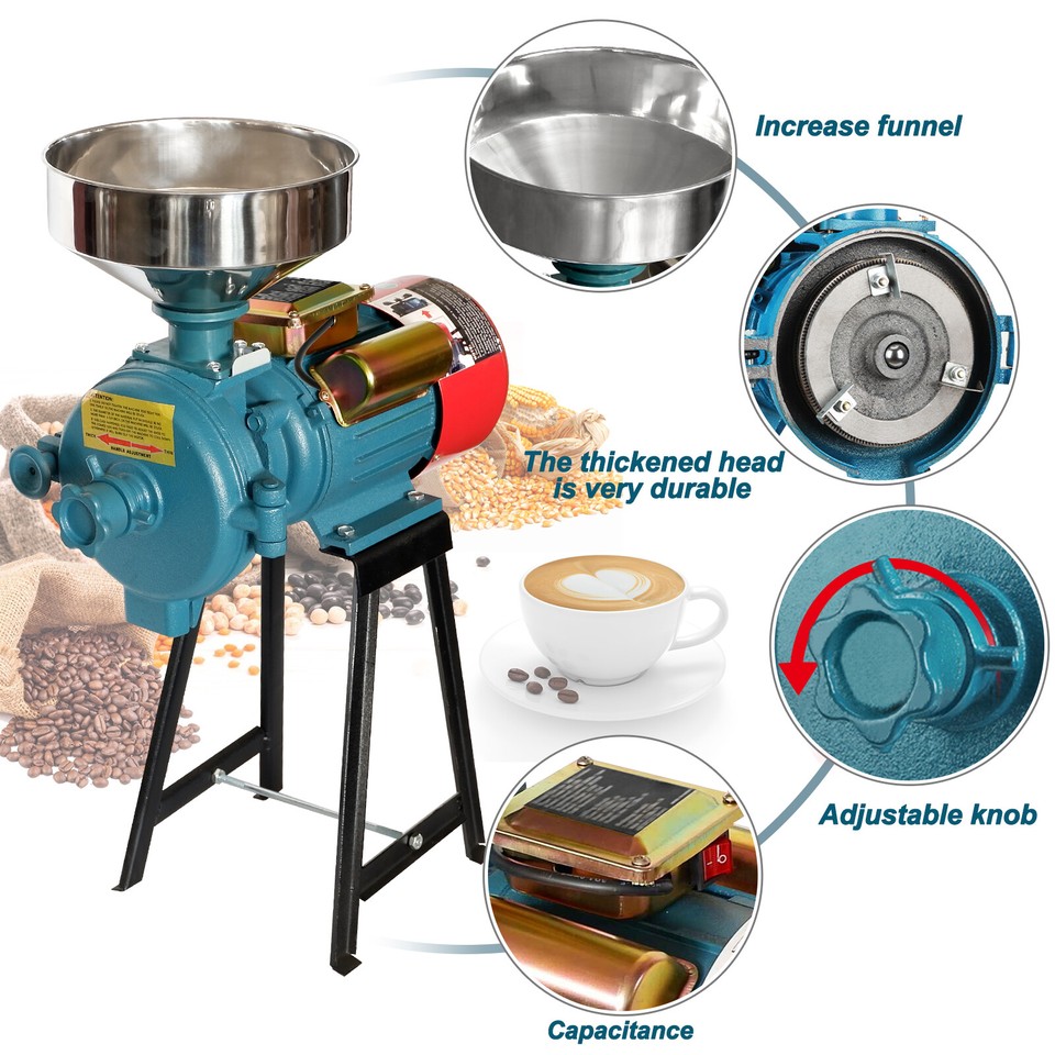 3000W 110V Grain Mills Electric Grain Grinder Corn Wheat Flour Mill W ...