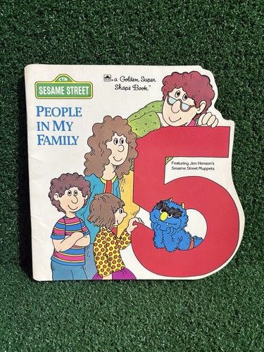 Vintage Sesame Street Golden Book “5 People In My Family” Shape Book ...