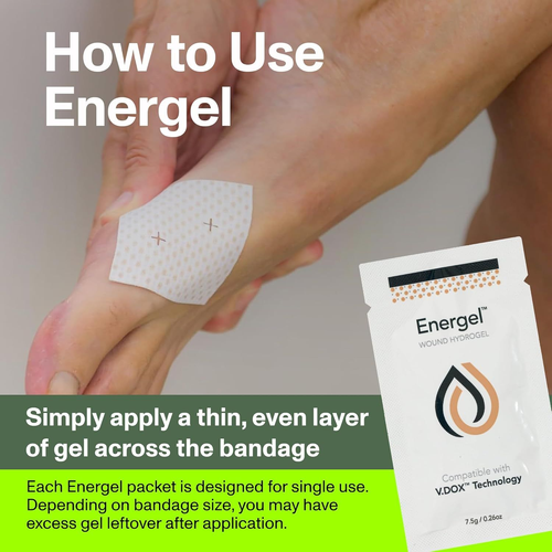 PowerHeal Bioelectric Bandage Kit for Wound Care & 2.0"x2.0" (Pack of 4 ...