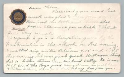 Antique BUCKNELL University ~ Antique UDB Postal History Postcard 1908 ...