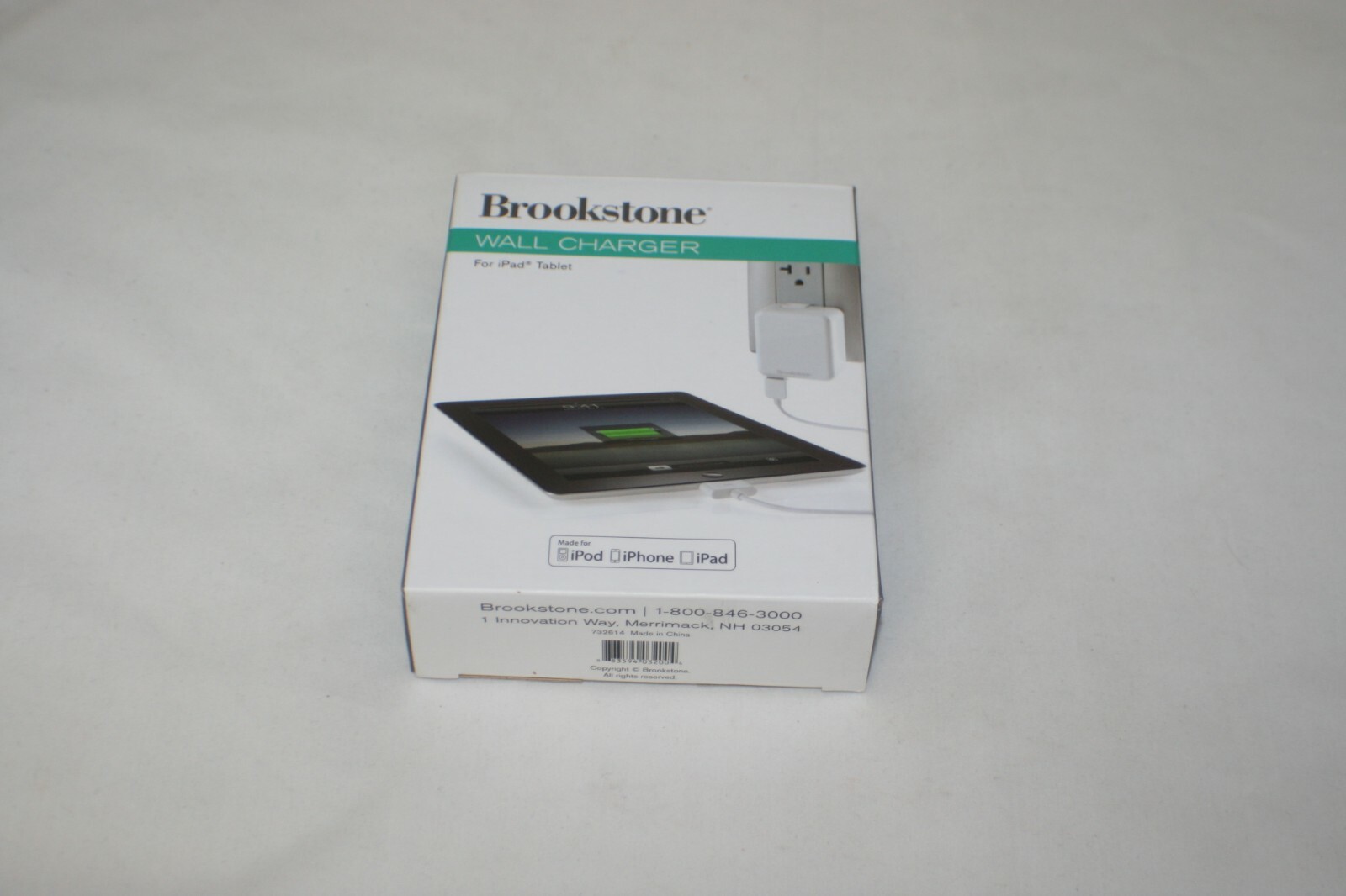 Brookstone Wall Charger for iPad Tablet Travel iPod iPhone 2.1-amp USB Port NIB | eBay