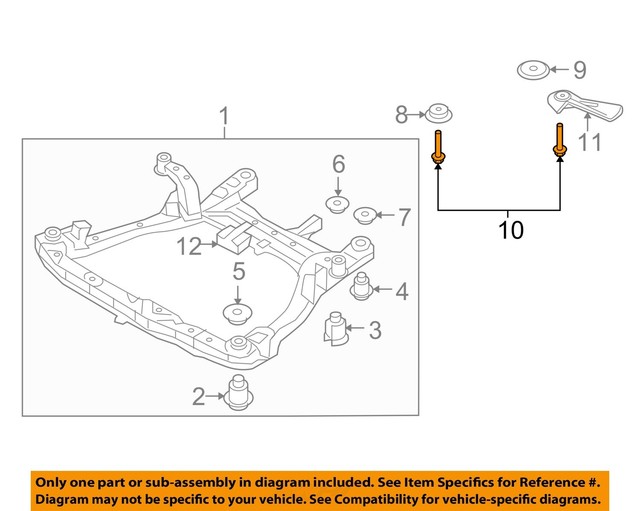 Hyundai OEM 06-13 Sonata Rear Suspension-shock Assembly Bolt 626173M000 ...