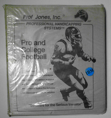 Pro-Series Football by Professor Jones - Handicapping Software for IBM ...
