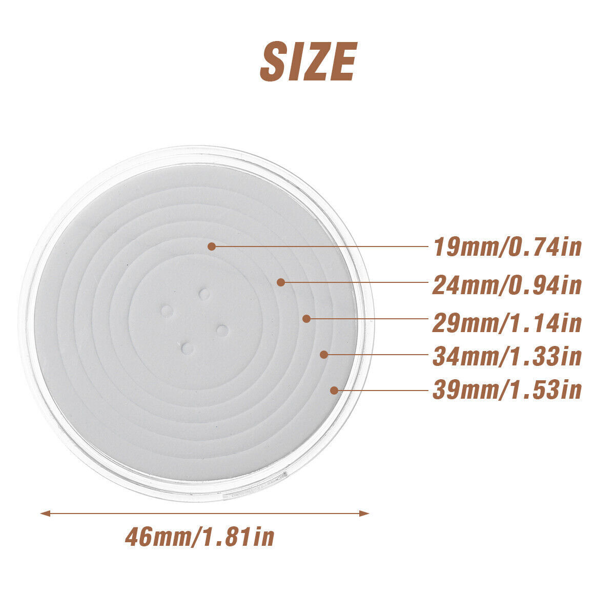 20* 46mm Clear Plastic Round Coin Cases Capsules Container Holder ...