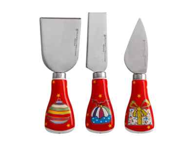 Maxwell & Williams Donna Sharam Wonderland Cheese Knife Set 3pc Red ...