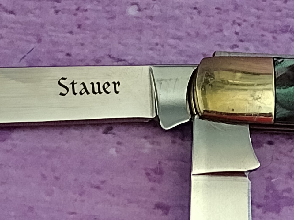Stauer Mother of Pearl Trappers Pocket Knife Hunting Folding 2 Blade ...
