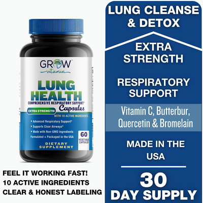 Max Strength Lung Support Supplement Respiratory Health Cleanse Detox ...