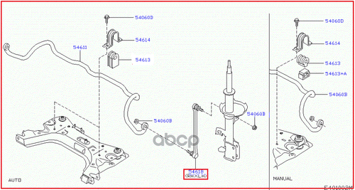 54618-JX00A Nissan Rod assy-connecting, stabilizer 54618JX00A, New ...