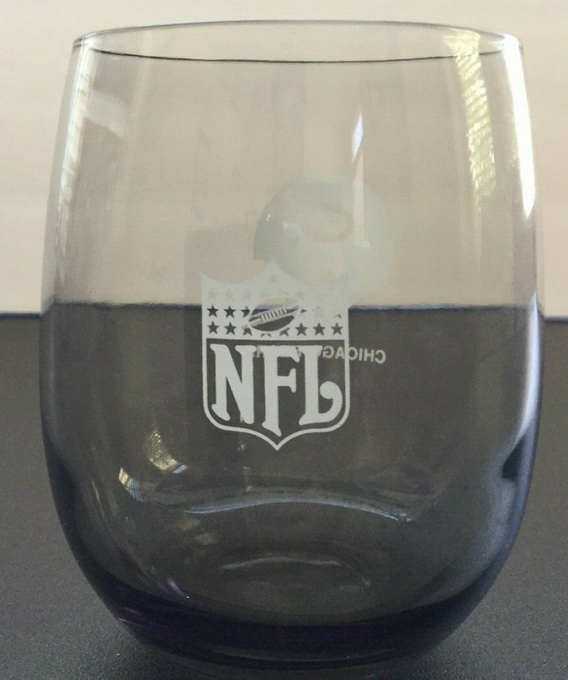 NFL CHICAGO BEARS Smoked Glass Cocktail Tumbler 14 OZ 4" tall 1 Glass ...