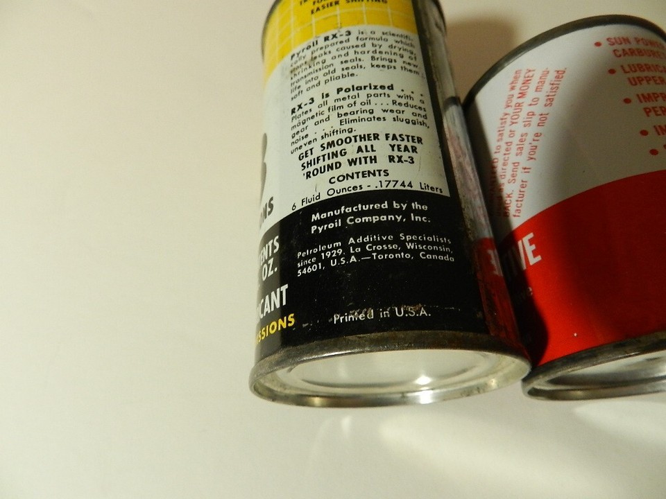 VINTAGE GAS & OIL RELATED TINS- PYROIL RX-3 - SUN POWER -VINTAGE ...
