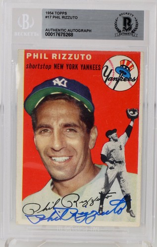 1954 Topps #17 Phil Rizzuto Authentic Autograph Beckett BAS | eBay