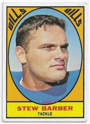 STEW BARBER 1967 Topps Football card #18 Buffalo Bills EX | eBay