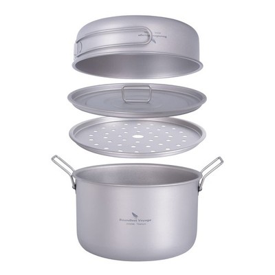 Camping Cookware Lightweight Cooking Pot Set Titanium Pot Portable for ...