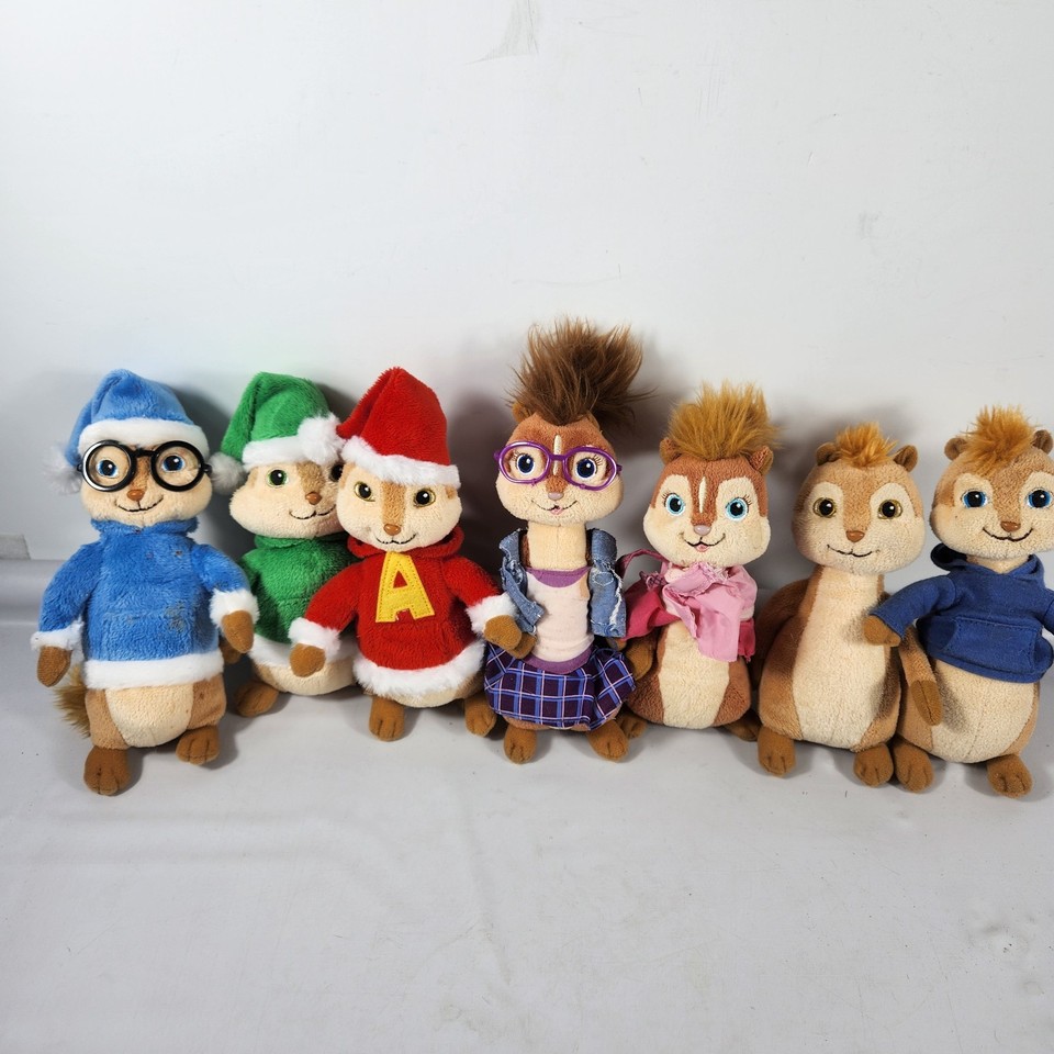 Ty Plush Alvin & The Chipmunks Lot Alvin Simon Theodore Beanie Babies ...