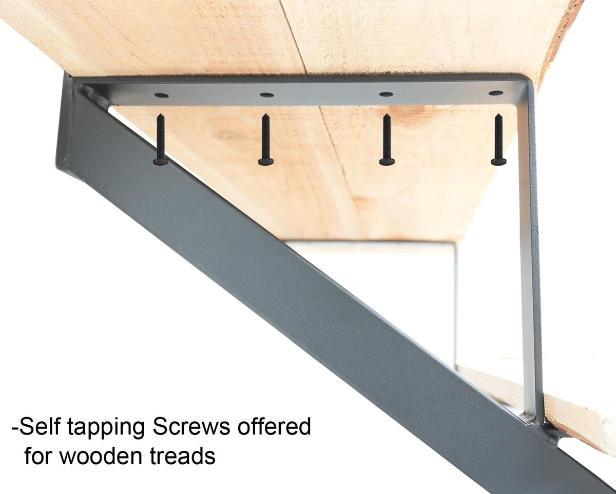 Stair Riser DIYHD Steel 2/3/4/5/6/7 Step Stair Stringer,3 Pairs,No ...