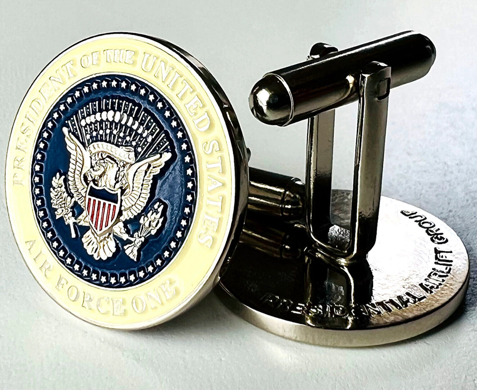 Rare Bush & Obama Air Force One Cufflinks Presidential Airlift Group ...