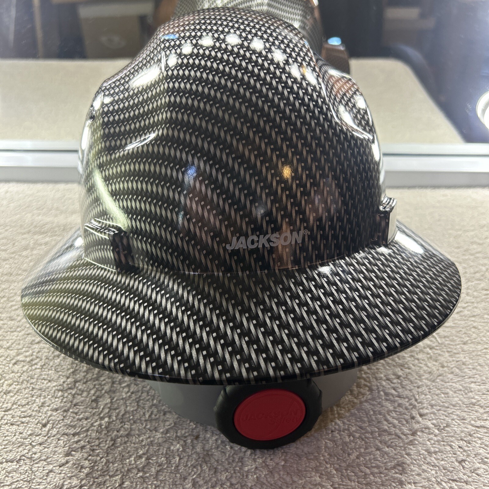 Jackson Safety Blockhead Fiberglass Full Brim Hard Hat - 4-Point ...