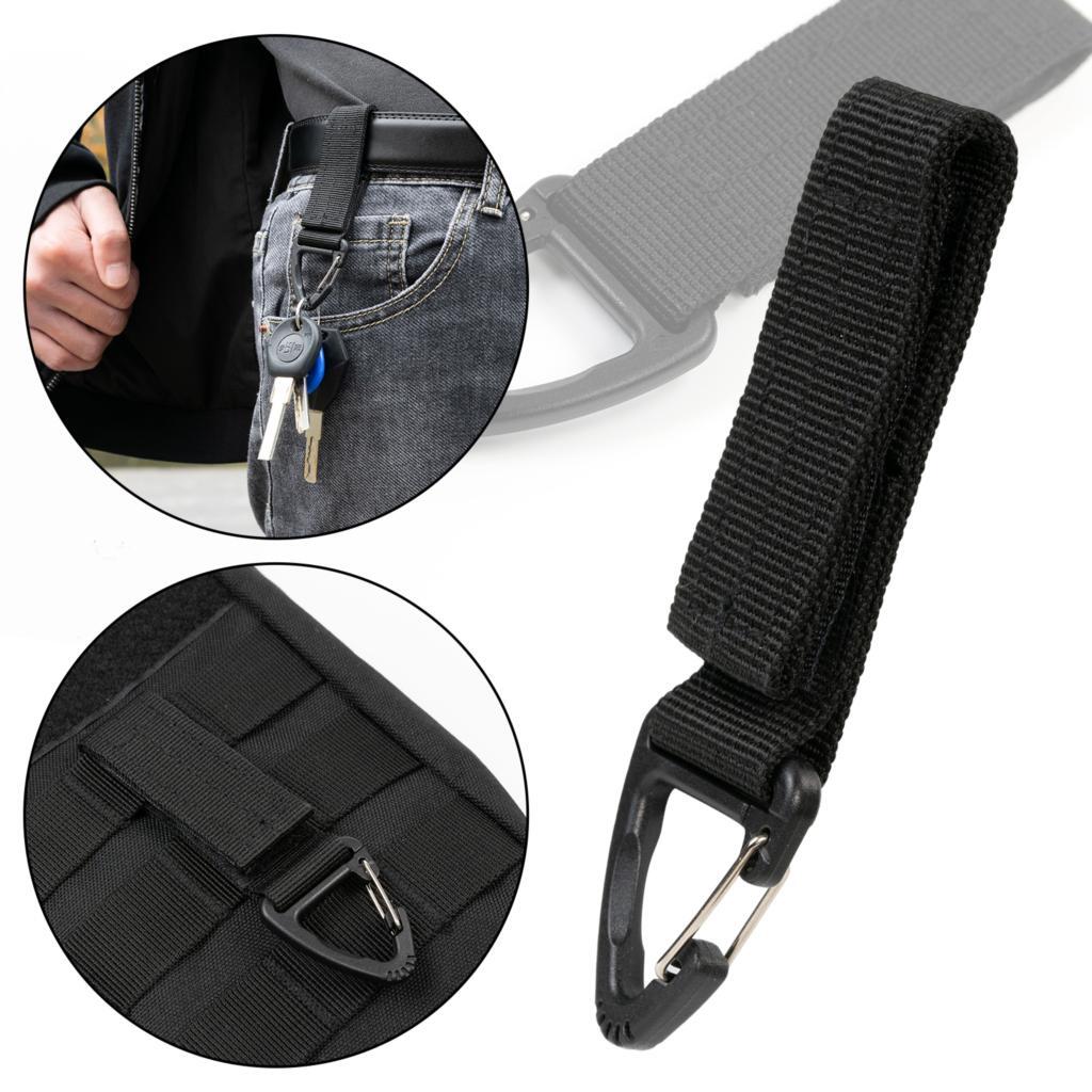 Tactical Hanging Key Hook Clamp Buckle Nylon Webbing Molle Belt ...