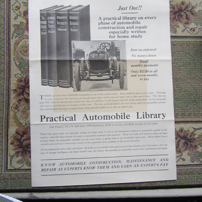 1920s ad brochure for Practical Automobile Library McGraw Hill early ...